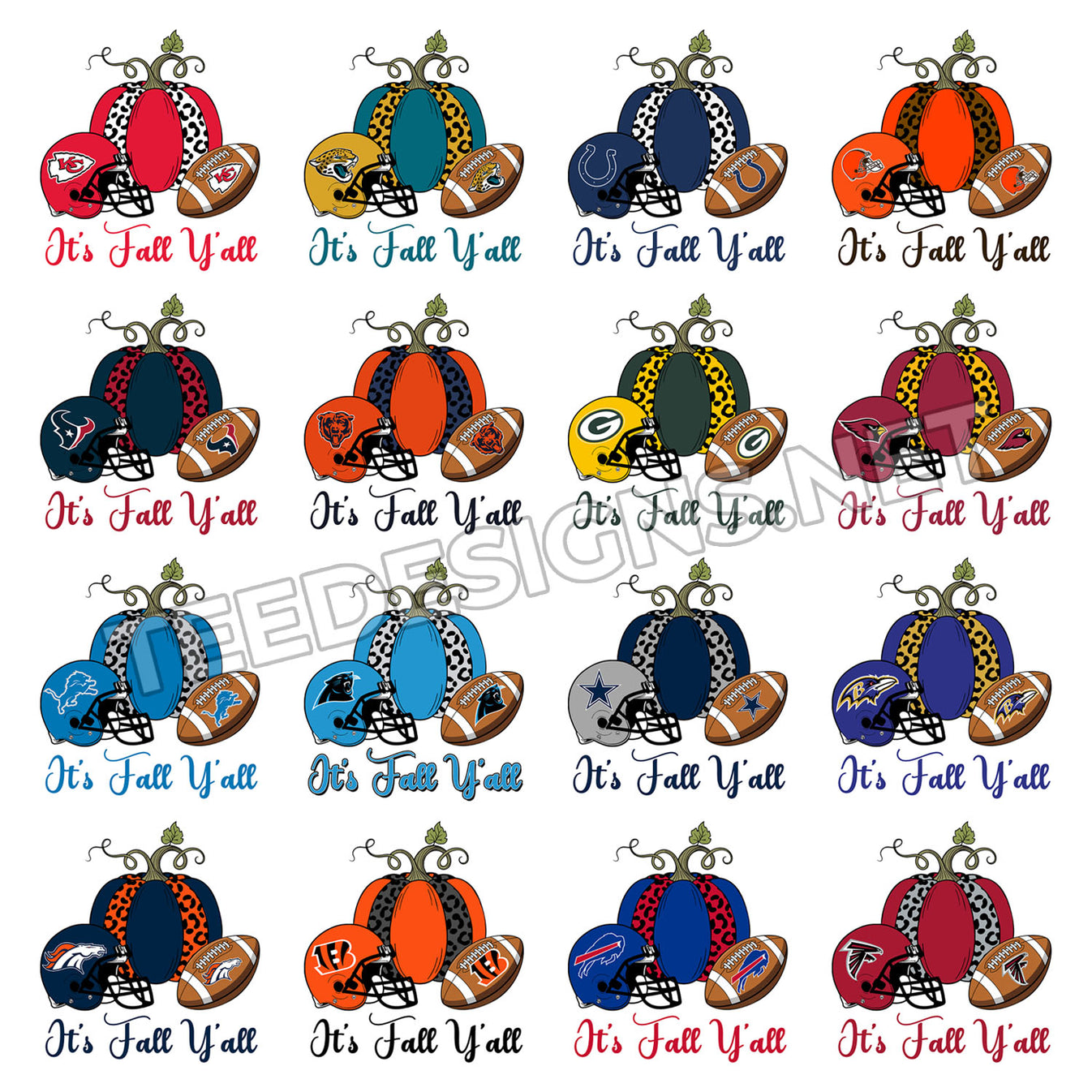 32 It's Fall Y'all NFL Designs PNG – Tee Designs