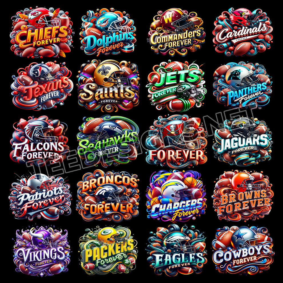 32 NFL Forever Team Designs PNG – Tee Designs